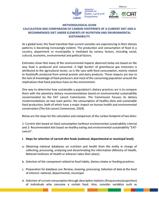 Methodological guide. Calculation and comparison of carbon footprints ...