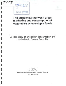 The differences between urban marketing and consumption of vegetables ...