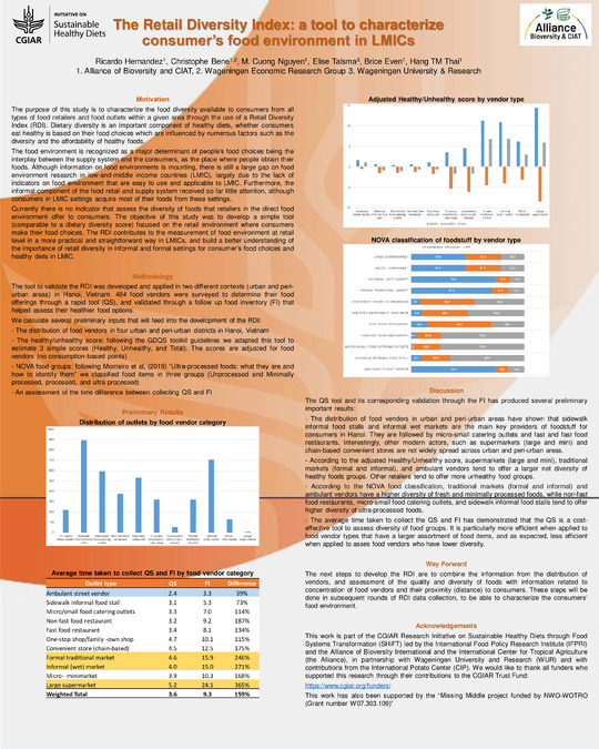 The retail diversity index: A tool to characterize consumer’s food ...